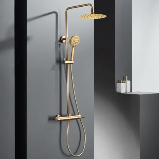 Στήλη Ντουζ Με Στρόγγυλη Κεφαλή Orabella Imperial 10239 Brushed Gold 88 ...