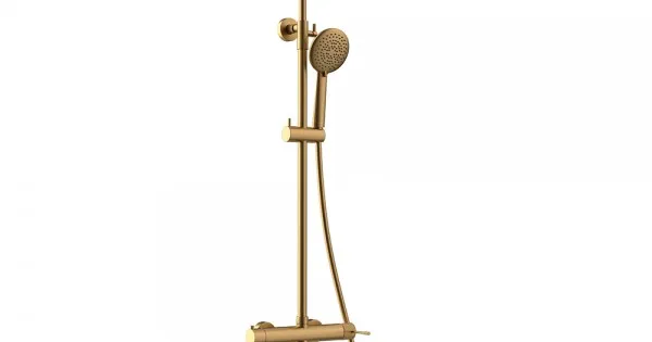 Στήλη Ντουζ Με Στρόγγυλη Κεφαλή Orabella Imperial 10239 Brushed Gold 88 ...