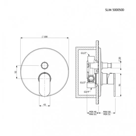 ΣΕΤ ΕΝΤΟΙΧΙΣΜΟΥ ARMANDO VICARIO SLIM ΧΡΩΜΕ INOX 2 ΕΞΟΔΩΝ (ΝΤΟΥΣ ΧΕΙΡΟΣ ...