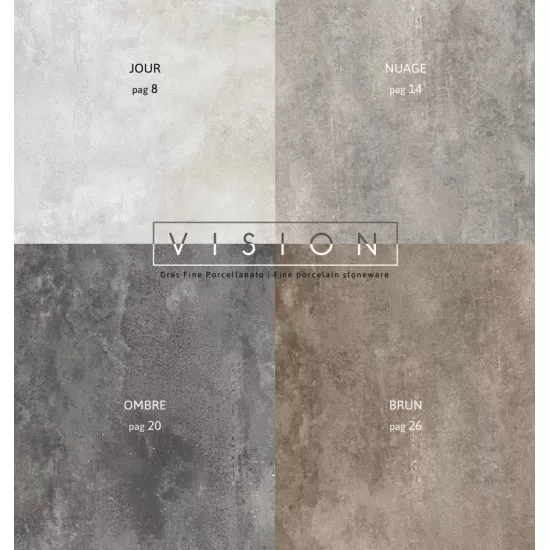 Πλακάκι Vision Brun Nat B' RM 80x80 Καφέ Ματ Naxos Ceramica